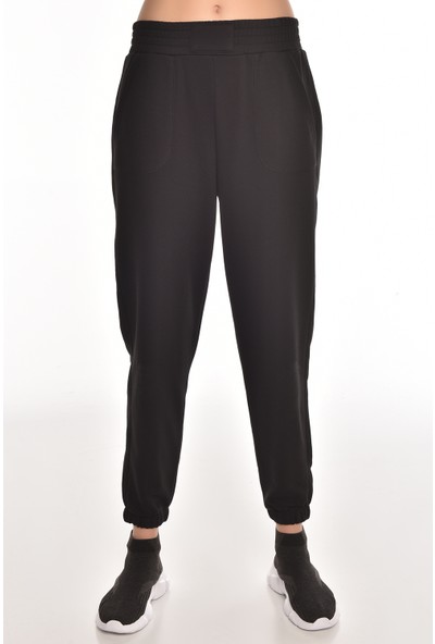 Bilcee Siyah Kadın Jogger Eşofman Altı GW-8999