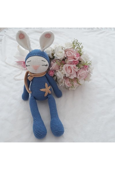 Oyuncak Park Uykucu Sevimli Tavşan Amigurumi Organik Oyuncak