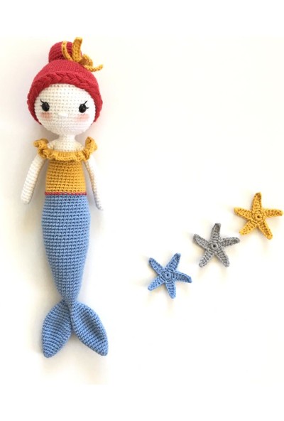 Oyuncak Park Milda Deniz Kızı Amigurumi Organik Oyuncak