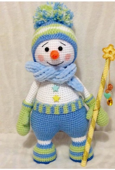 Oyuncak Park Kardan Adam Amigurumi Organik Oyuncak