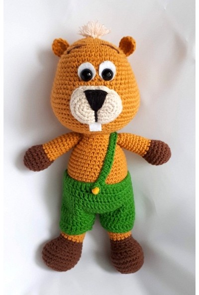 Oyuncak Park Sevimli Kunduz Amigurumi Organik Oyuncak