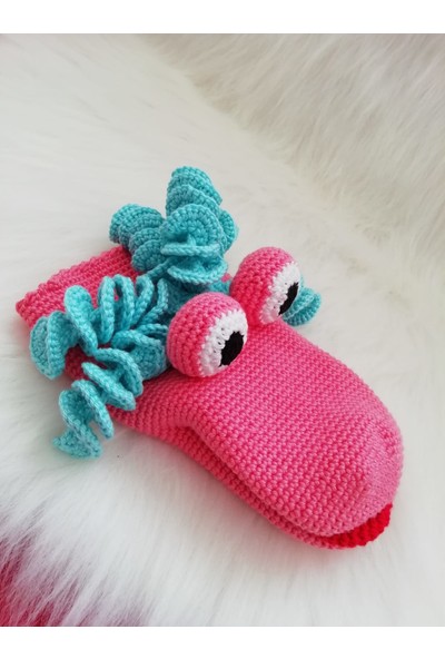 Oyuncak Park Sevimli Dinozor El Kuklası Amigurumi Organik Oyuncak Oyuncak Park Sevimli Dinozor El Kuklası Amigurumi Organik Oyuncak