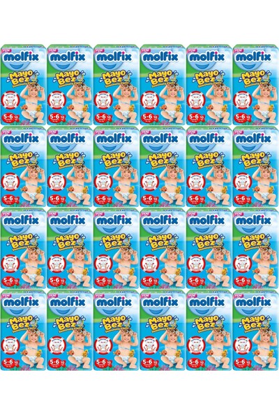 Molfix Swimming Pants (Mayo Bez) Beden:5-6 (14+Kg) 240 Adet (24 Lü Set)