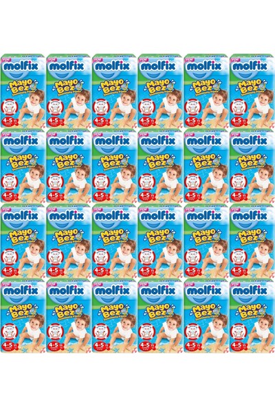 Molfix Swimming Pants (Mayo Bez) Beden:4-5 (9-15KG) 264 Adet (24 Lü Set)