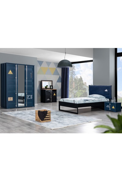 Setay Grand Genç Odası Takımı , Karyola - Komodin - Dolap - Şifonyer