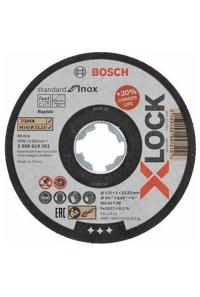 Bosch 115X1 mm X-Lock Inox Kesme Taşı Bosch 115X1 mm X-Lock Inox Kesme Taşı