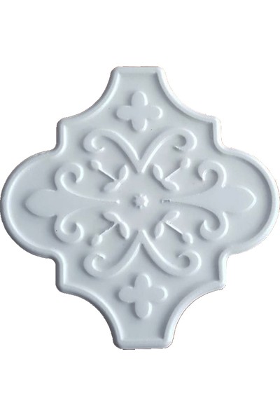 Armada Çini 12X12 Ottoman Çiçekli Arabesk Beyaz Çini Karo Seramik