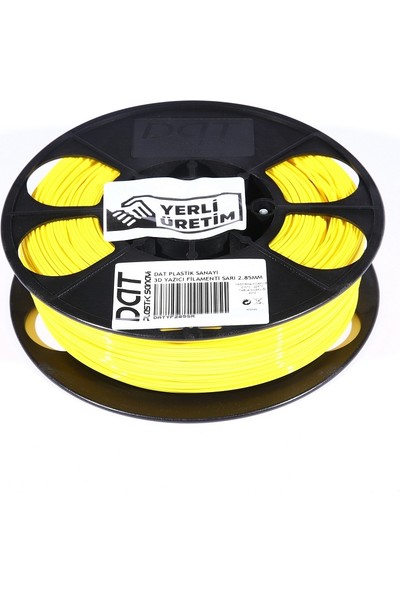 Dat Plastik Yerli Üretim Pla 3D Filament Sarı 2.85MM Dat Plastik Yerli Üretim Pla 3D Filament Sarı 2.85MM
