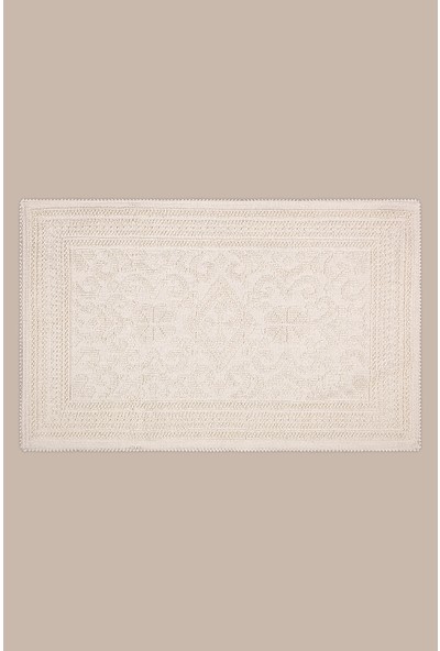 Bluenity Inci Doğal Pamuk Banyo Matı 40X70 cm - Ekru
