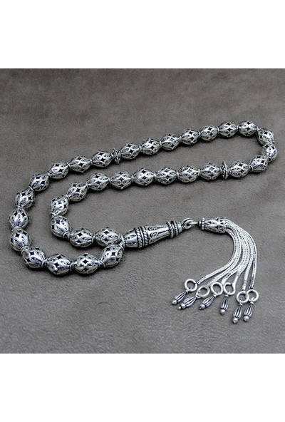 Tesbih Rüyası El Işçilikli 925 Ayar Gümüş Tesbih