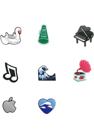 Schulzz 8 Adet Müzik Seri Croc Terlik Süsleri Jıbbıtz Renkli Aksesuar CRC05 Schulzz 8 Adet Müzik Seri Croc Terlik Süsleri Jıbbıtz Renkli Aksesuar CRC05