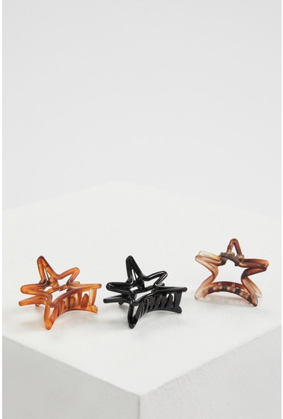 Defacto Klipsli 3'lü Yıldız Toka V2962AZNS