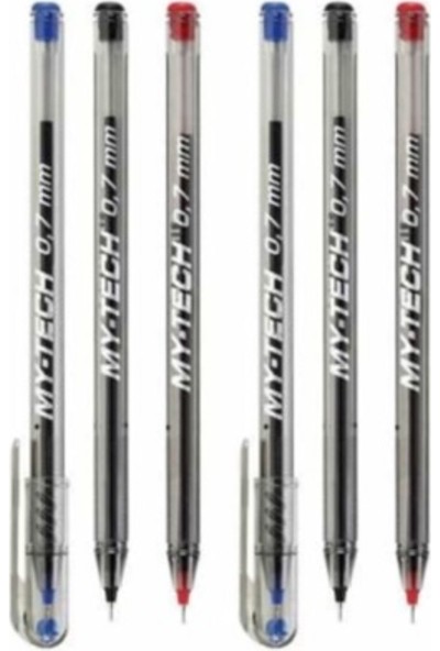 Pensan My-Tech Tükenmez Kalem 0.7 mm 6’lı 3 Farklı Renk Pensan My-Tech Tükenmez Kalem 0.7 mm 6’lı 3 Farklı Renk