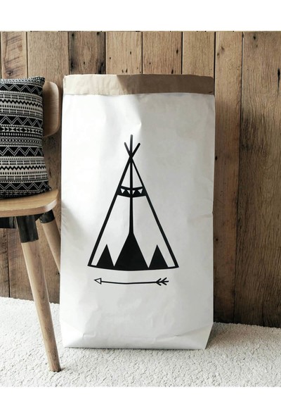 Lyn Home & Decor Çadır Desen Kağıt Oyuncak Torbası 50X80