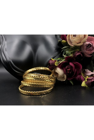 Nur Takı Dünyası 22 Ayar Altın Kaplama Kadın Burma Bilezik Nur Takı Dünyası 22 Ayar Altın Kaplama Kadın Burma Bilezik