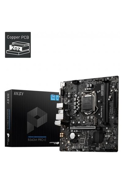Msı B560M Pro-E Soket 1200 Ddr4 4800 (Oc) Pcı-E Gen 4 ,m.2 Usb3.2 1x 1g Lan Matx Msı B560M Pro-E Soket 1200 Ddr4 4800 (Oc) Pcı-E Gen 4 ,m.2 Usb3.2 1x 1g Lan Matx