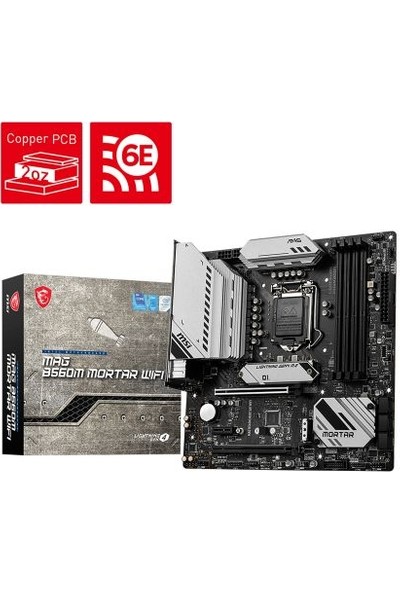 Msı Mag B560M Mortar Wıfı 3200MHZ 1200PIN Pcı-E 4.0 Anakart