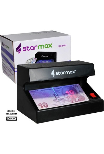 Starmax SM-8001 Para Kontrol Cihazı Pilli 4W Mor Işık Starmax SM-8001 Para Kontrol Cihazı Pilli 4W Mor Işık