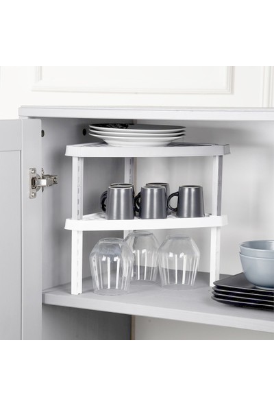 Gondol Plastik Gondol Üçgen Ayaklı Raf Düzenleyici ve Yükseltici