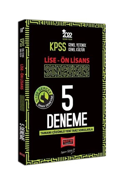 Yargı Yayınevi KPSS 2022 Genel Yetenek - Genel Kültür Lise Ön Lisans Son Çıkış Tamamı Çözümlü 5 Deneme Yargı Yayınevi KPSS 2022 Genel Yetenek - Genel Kültür Lise Ön Lisans Son Çıkış Tamamı Çözümlü 5 Deneme