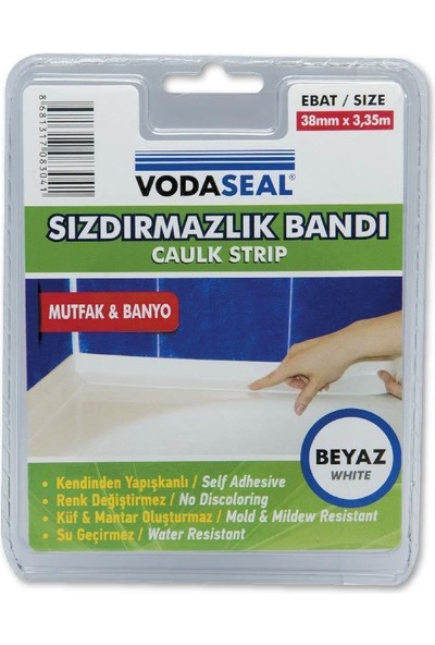 Vodaseal Küvet Kenar Sızdırmazlık Bandı 38 mm 3,35 Metre
