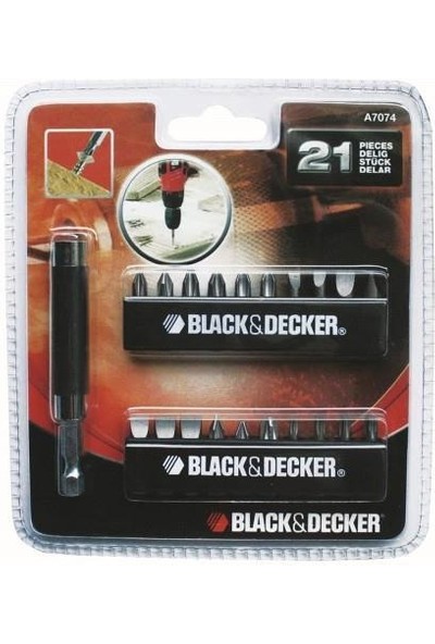 Black&decker A7074 21 Parça Vidalama Uç Seti Black&decker A7074 21 Parça Vidalama Uç Seti