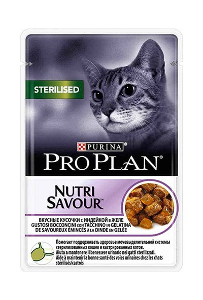 Pro Plan Kısırlaştırılmış Yetişkin Kedi Pouch Hindi Etli 24X85 gr Pro Plan Kısırlaştırılmış Yetişkin Kedi Pouch Hindi Etli 24X85 gr
