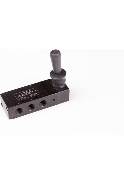 Crox 4H330C-08 1/4 5/3 Kapalı Merkez Kol Kumandalı Valf (Yaylı-Büyük Gövde)