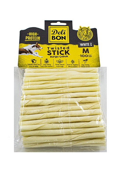 Delibon Deri Burgu Çubuk Orta Boy 100 Lü Paket Beyaz Delibon Deri Burgu Çubuk Orta Boy 100 Lü Paket Beyaz