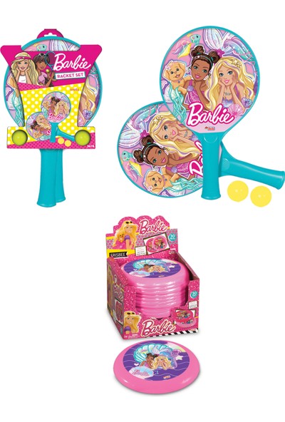 Dede Barbie Raket Set + Barbie Frizbi Dede Barbie Raket Set + Barbie Frizbi