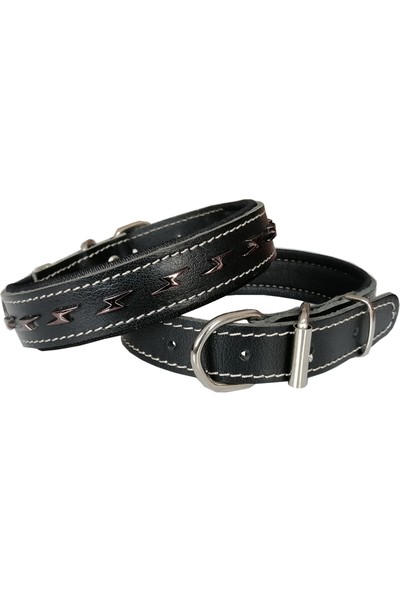 Markapet Deri Metal İşlemeli Konforlu Köpek Boyun Tasması 50 cm Siyah Markapet Deri Metal İşlemeli Konforlu Köpek Boyun Tasması 50 cm Siyah