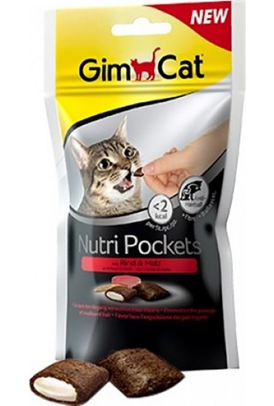 Gimcat Nutripockets Kedi Ödülu Biftek Malt 60 gr Gimcat Nutripockets Kedi Ödülu Biftek Malt 60 gr