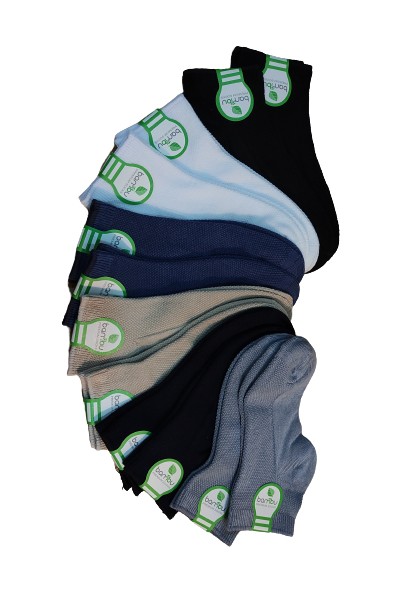 Erceys Çocuk 12'li Yazlık Bambu Patik Çorap