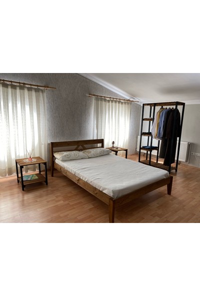 Msm Wood Venüs Doğal Ahşap Tek Kişilik Karyola 90 x 190 cm