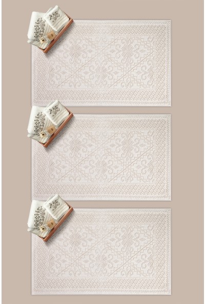 Bluenity Lilyum 3'lü Doğal Pamuk Banyo Matı 40 x 60 Cm* (3 Adet) Bluenity Lilyum 3'lü Doğal Pamuk Banyo Matı 40 x 60 Cm* (3 Adet)