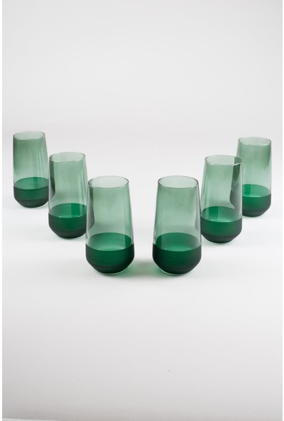 Rakle Matte 6'lı Meşrubat Bardağı Seti Yeşil 470 cc