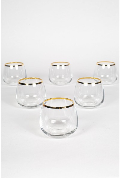 Rakle Astoria Gold 6'lı Kahve Yanı Bardağı Seti 220 cc