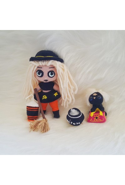 Tasarım Amigurumi Yıkanabilir El Örmesi Sevimli Lol Witch Oyuncak