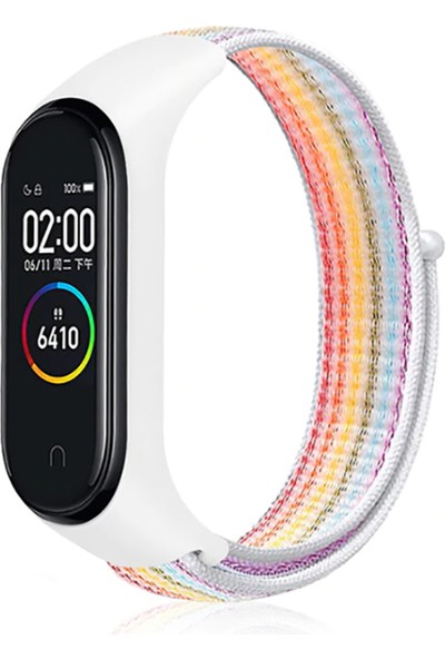 Xiaomi Mi Band 3 4 5 6 Hasır Kumaş Örgü Spor Kordon Kayış