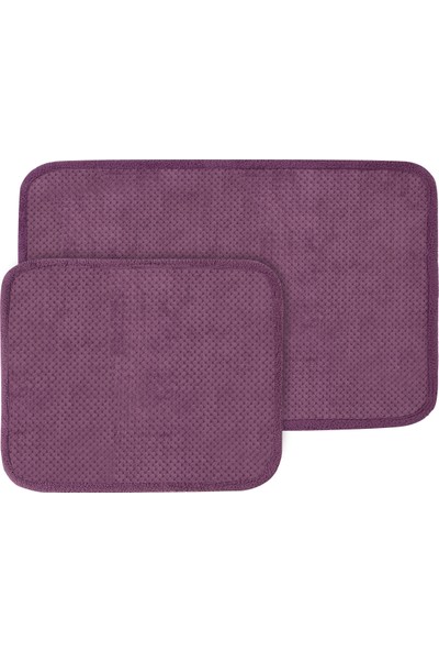 Homedius Honeycomb Banyo Paspas Takımı - Mürdüm Homedius Honeycomb Banyo Paspas Takımı - Mürdüm