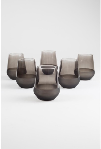 Rakle Matte 6'lı Su Bardağı Seti Füme 425 cc. Rakle Matte 6'lı Su Bardağı Seti Füme 425 cc.