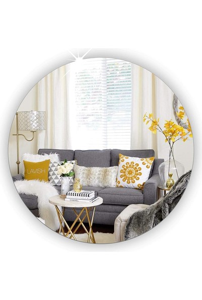 Liva Çerçevesiz Dekoratif Dairesel Düz Ayna 30 cm