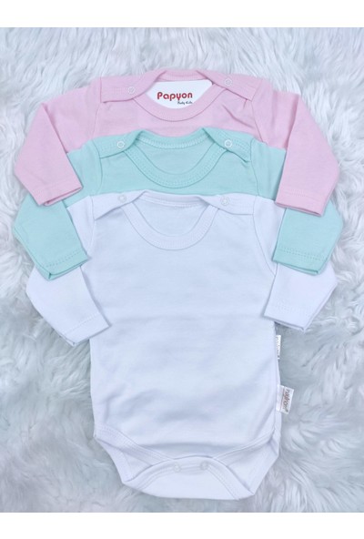 Papyon Baby Kids Nayinom Kız Bebek Çocuk Düz Uzun Kol 3lü Çıtçıtlı Badi Zıbın Body Set 1-36 Ay Papyon Baby Kids Nayinom Kız Bebek Çocuk Düz Uzun Kol 3lü Çıtçıtlı Badi Zıbın Body Set 1-36 Ay