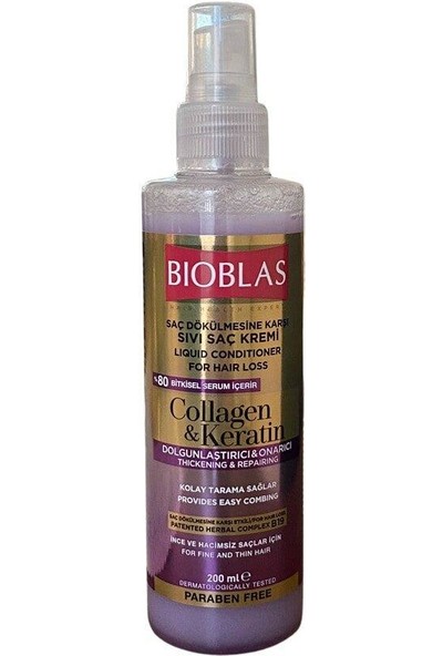 Bioblas Sıvı Saç Kremi Kolajen+Keratin 200ML Bioblas Sıvı Saç Kremi Kolajen+Keratin 200ML
