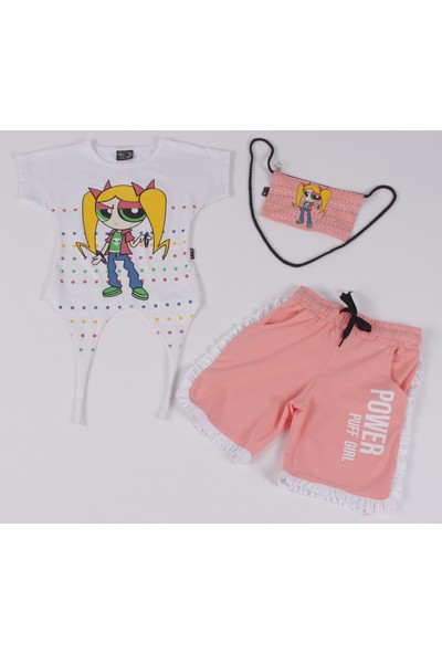 Quits Kids Önden Bağlamalı Çantalı Çocuk Boy Şort TAKIM-112