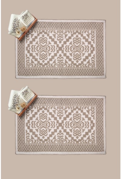 Bluenity Giglio 2'li Doğal Pamuk Banyo Matı 50X80 Cm* (2 Adet)