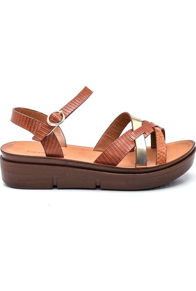 Derimod Kadın Dolgu Topuk Casual Sandalet