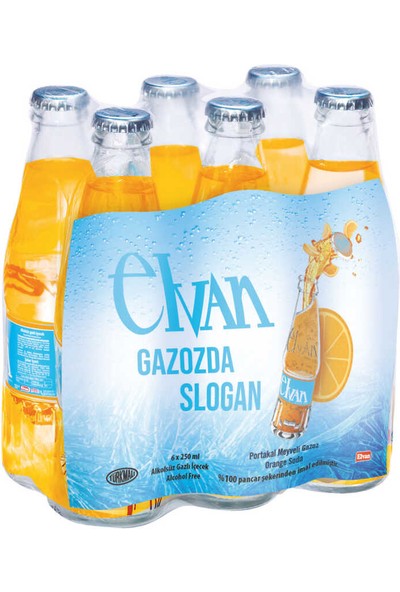 Elvan Portakal Aromalı Gazoz 6'lı Elvan Portakal Aromalı Gazoz 6'lı