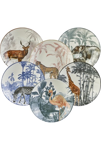 Karaca Jungle 6'lı Çukur Tabak