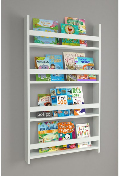 Bofigo 4 Raflı 120 x 70 cm Montessori Kitaplık Eğitici Çocuk Kitaplığı Beyaz Bofigo 4 Raflı 120 x 70 cm Montessori Kitaplık Eğitici Çocuk Kitaplığı Beyaz